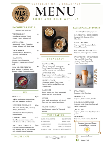 Pause Cafe, LLC | Coffee Shop | Laurel | Meeting & Event Venues | Sandwich